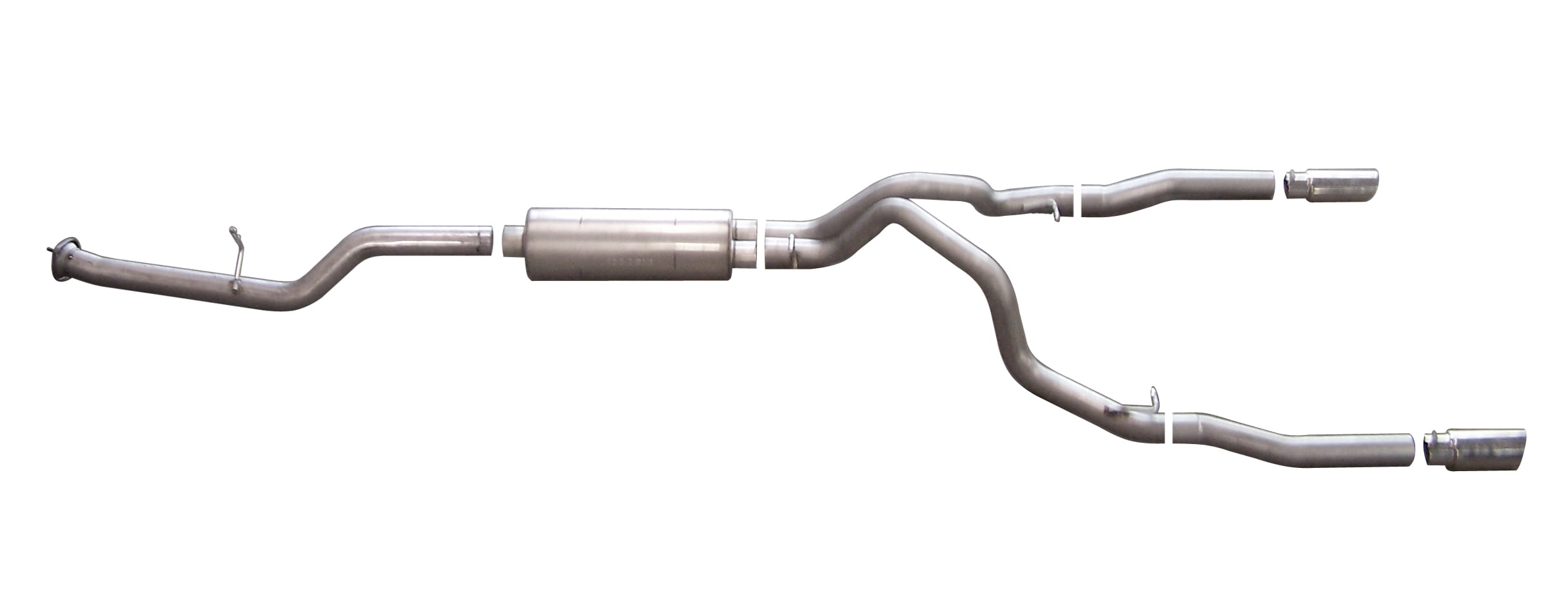 Cat-Back Dual Split Exhaust System, Stainless Fits select: 2007-2009 ...