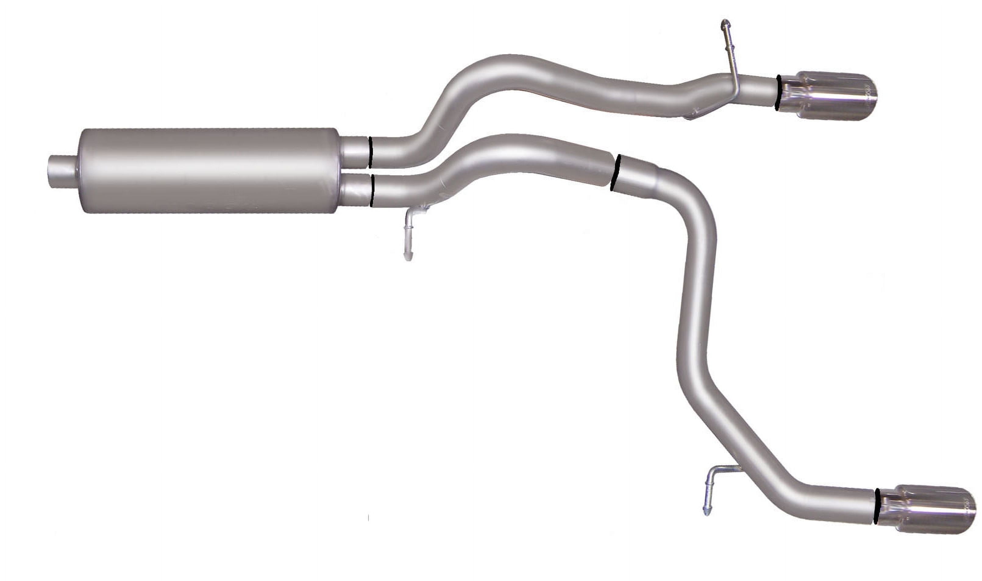 Cat-Back Dual Split Exhaust System, Stainless Fits select: 2008-2010 ...