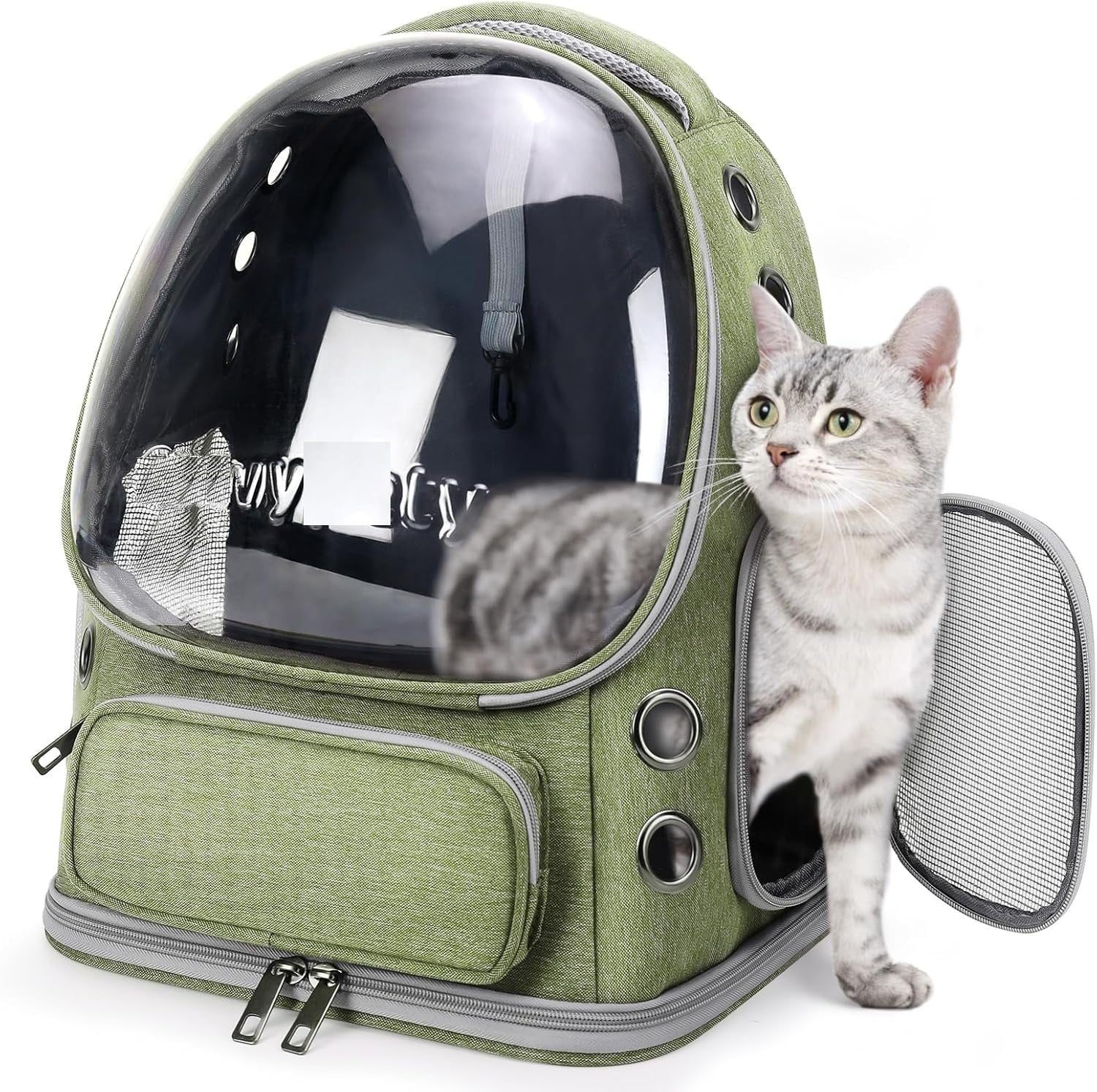 Cat Backpack Carrier, Breathable Cat Carrier Large Space Bubble Pet Backpack for Kitty Small Dog ...