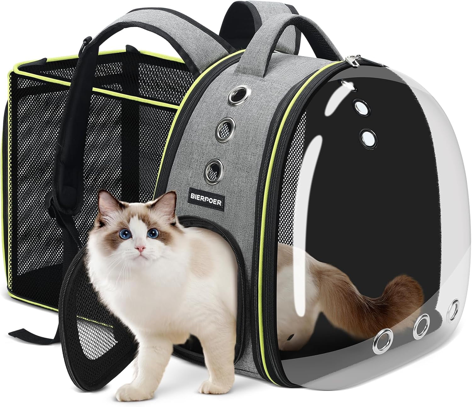 Cat Backpack Carrier, Expandable Cat Carrier Large Space Bubble Pet ...