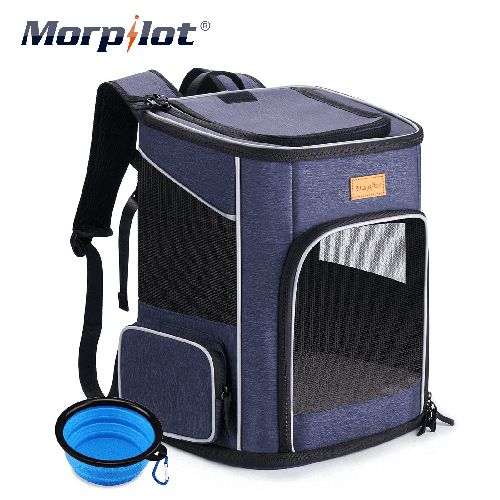 Morpilot Foldable Pet Backpack for Small Cats & Dogs, Ventilated with ...