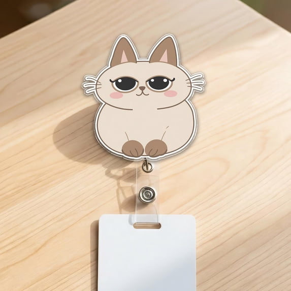 Cat Badge Reel,Hilarious Cat Lover Gift,Sarcastic Office Decor,Cute ...