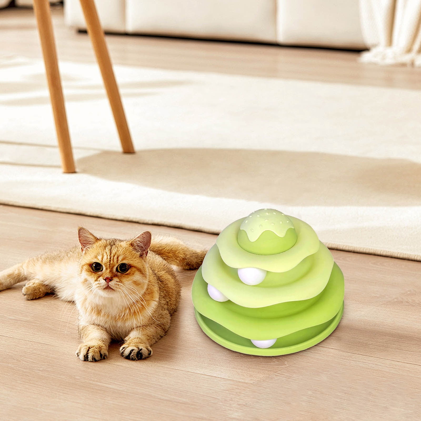 Cat Ball Tower Cat Ball Track Toy,Interactive Cat Ball,Cat Ball Toy Engaging Fun for Indoor Cats ...