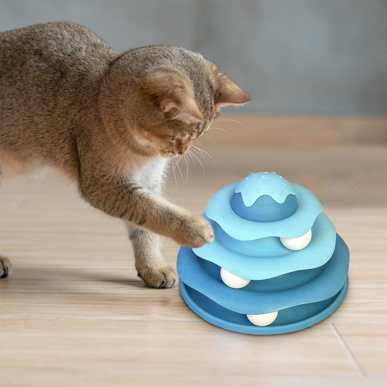 Cat Ball Track Toy,Interactive Cat Toy,Engaging Fun for Indoor Cats ...