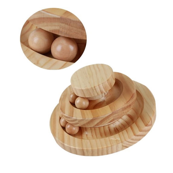 Cat Ball Track Toy,Kitty Toys Roller,2-Level Ball Tower with 6 ...