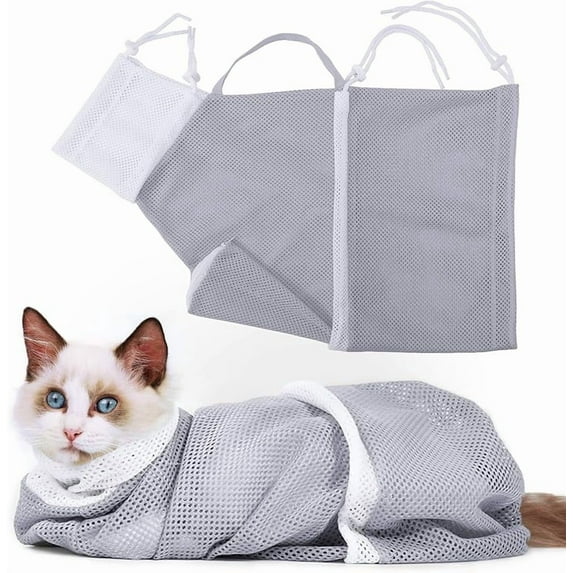 Cat Bathing/Grooming Bag Anti-Bite and Anti-Scratch for Bathing, Nail ...