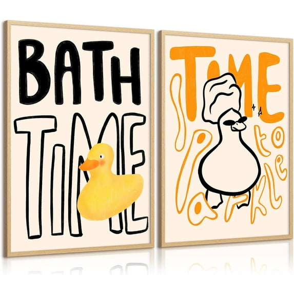 Cat Bathroom Wall Art Funny Canvas Wall Decor Black Cat Pictures Cute ...