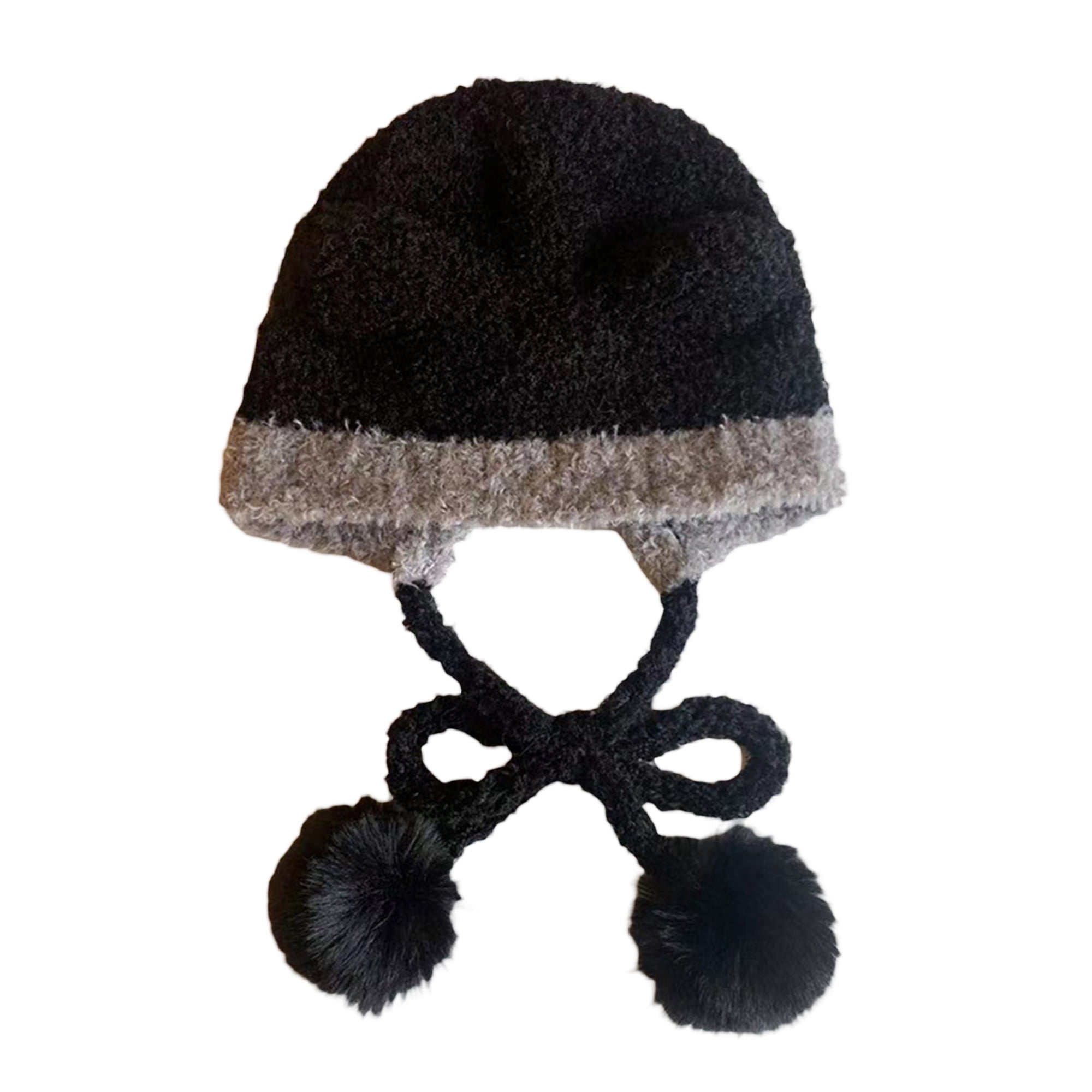 Cat Beanie Hats for Women Fuzzy Fluffy Knit Womens Faux Warm Outdoor ...