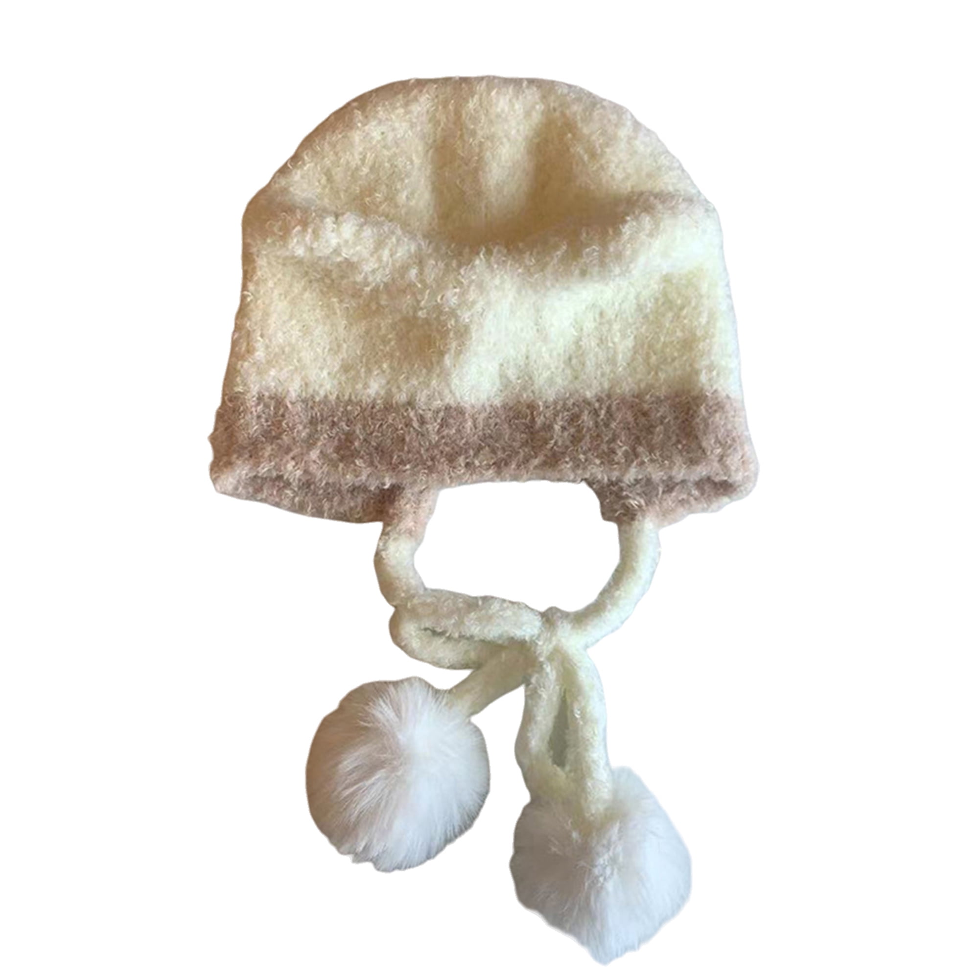 Cat Beanie Hats for Women Fuzzy Fluffy Knit Womens Faux Warm Outdoor ...