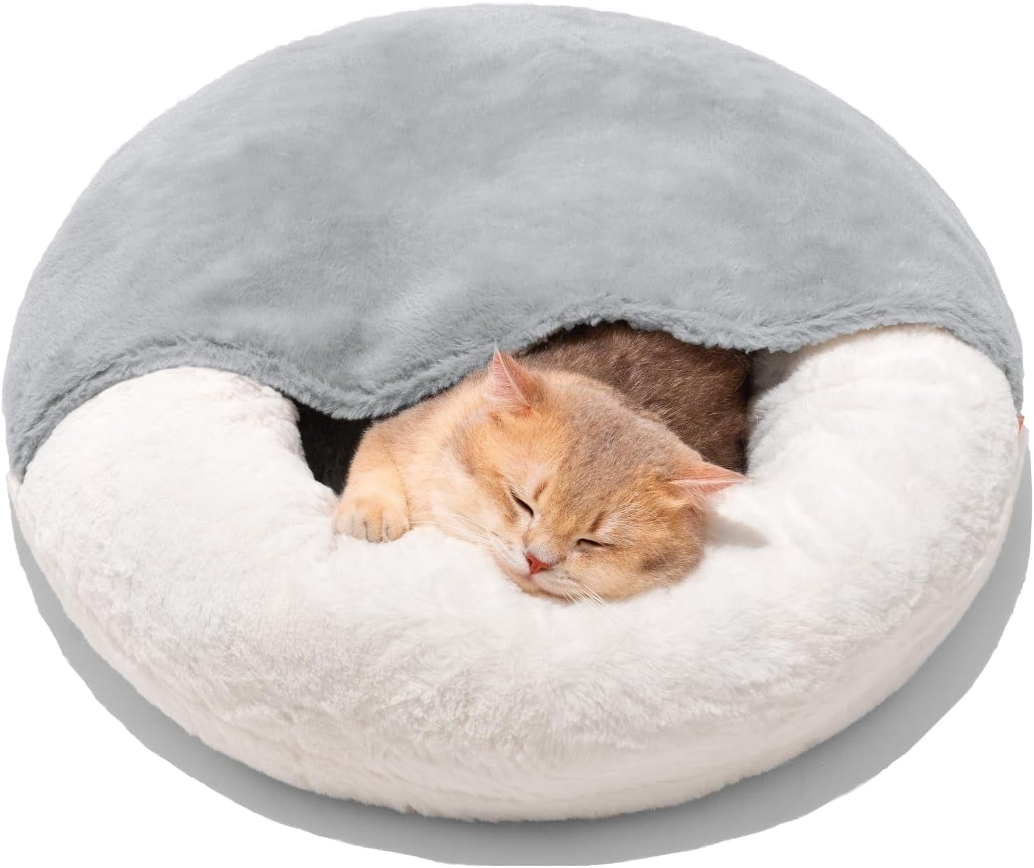 Cat Bed Cave-Cat Bed for Indoor Cats, Cute Bed with Hooded Blanket for ...