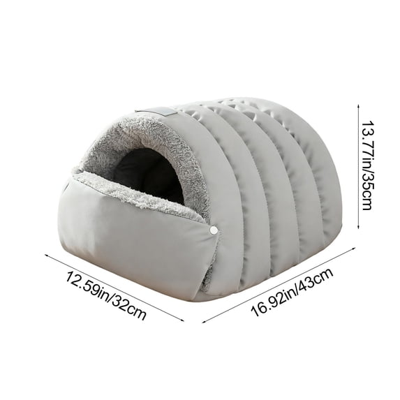 Cat Bed Cave Detachable Washable Enclosed Warm Kitten Small Dogs Bed ...