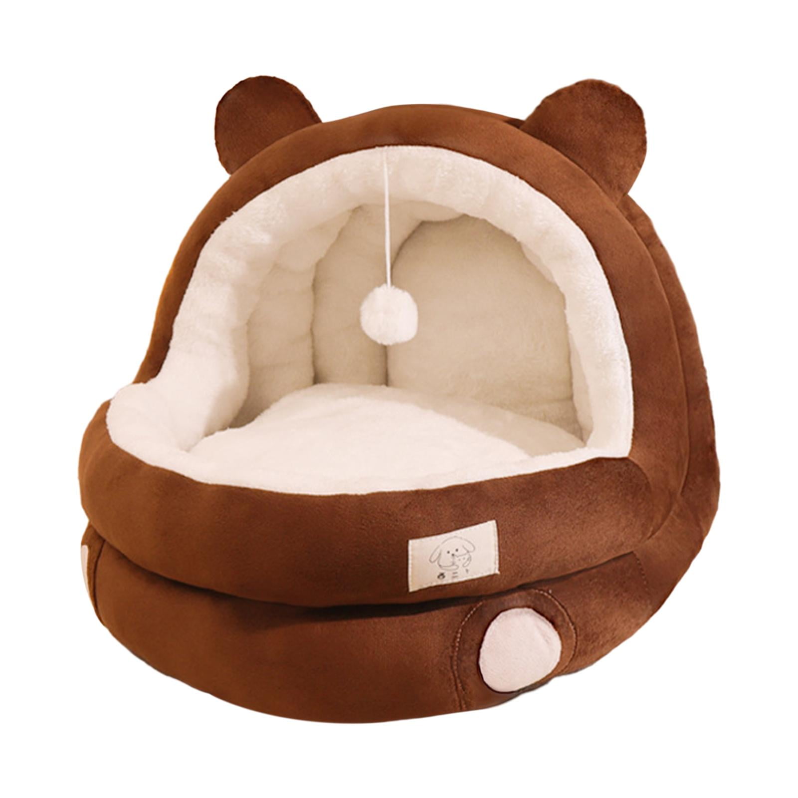 Cat Bed Cave Non Slip Bottom Wear Resistant Indoor Cats Semi Closed Cat