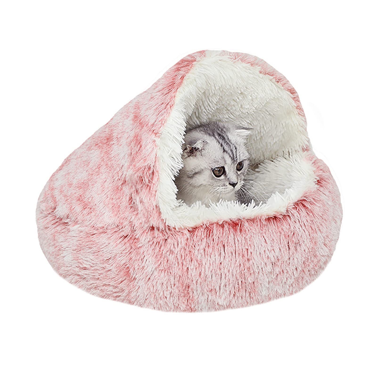 Cat Bed Hooded for Indoor Cats, Dog Bed with Large Covered Hood for ...