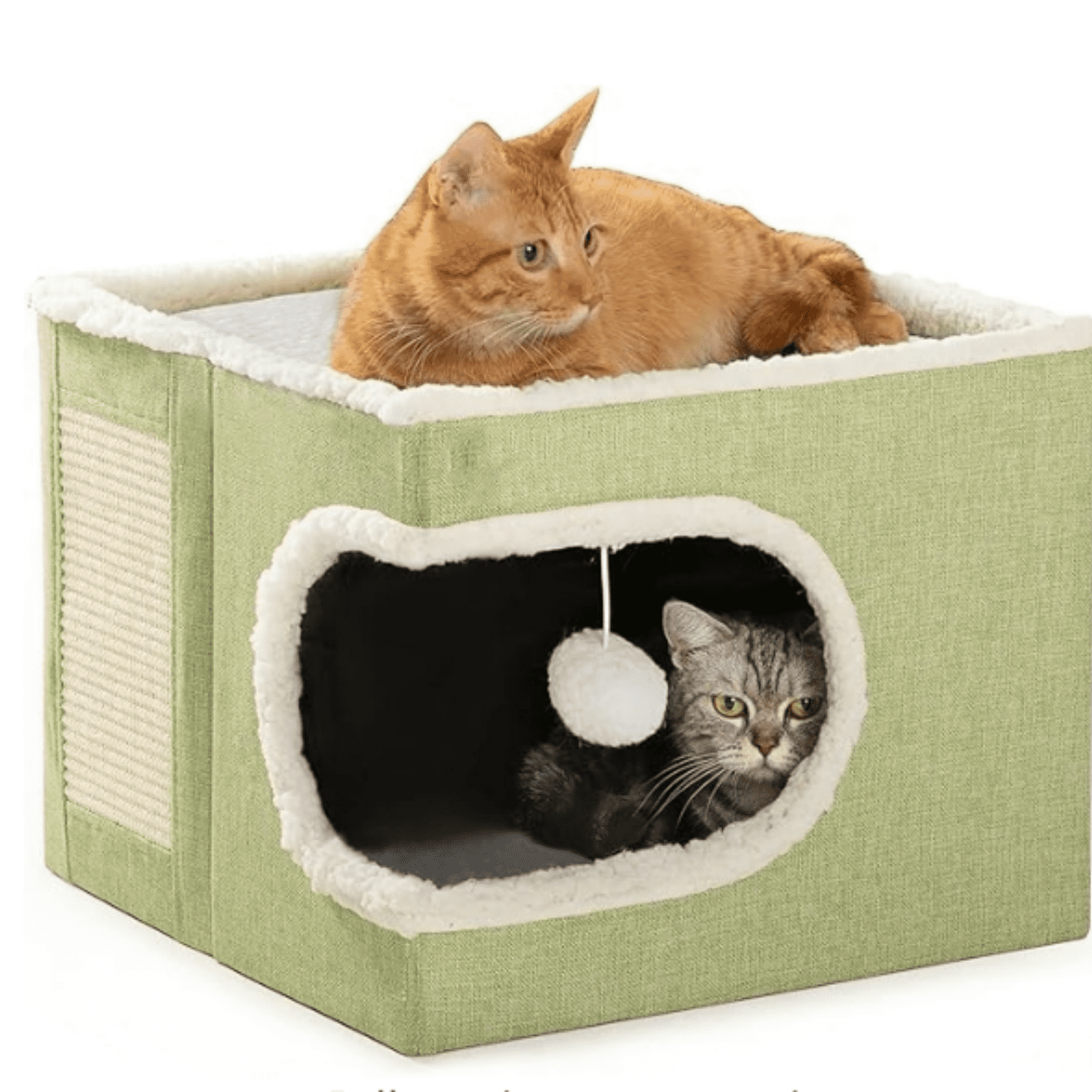Cat Bed for Indoor Cats Cube House, Covered Cat Cave Beds & Furniture ...
