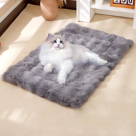Cat Bed Mat Dog Crate Pads, Cat Beds for Indoor Cats Small Dogs, Plush ...