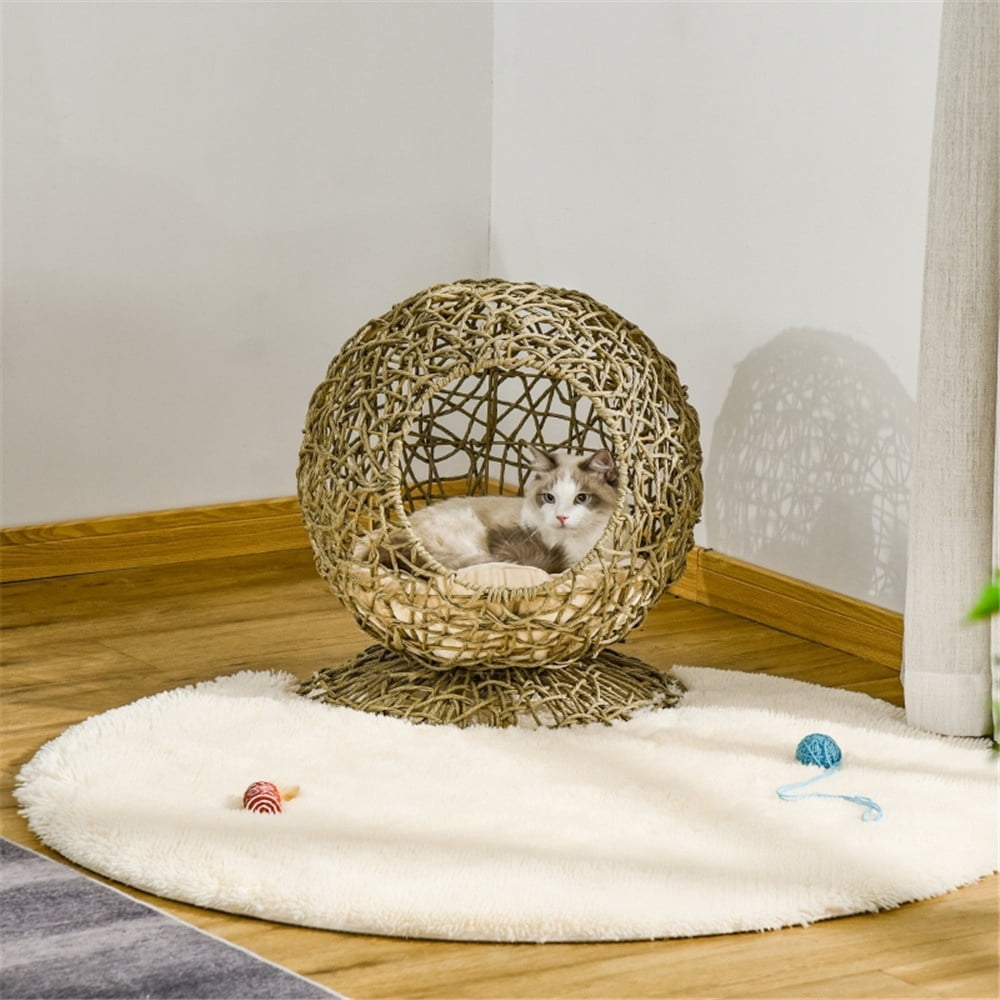 Cat Bed, Pet Cat Beds House with Soft Cushion and Cat Egg Chair Shape ...
