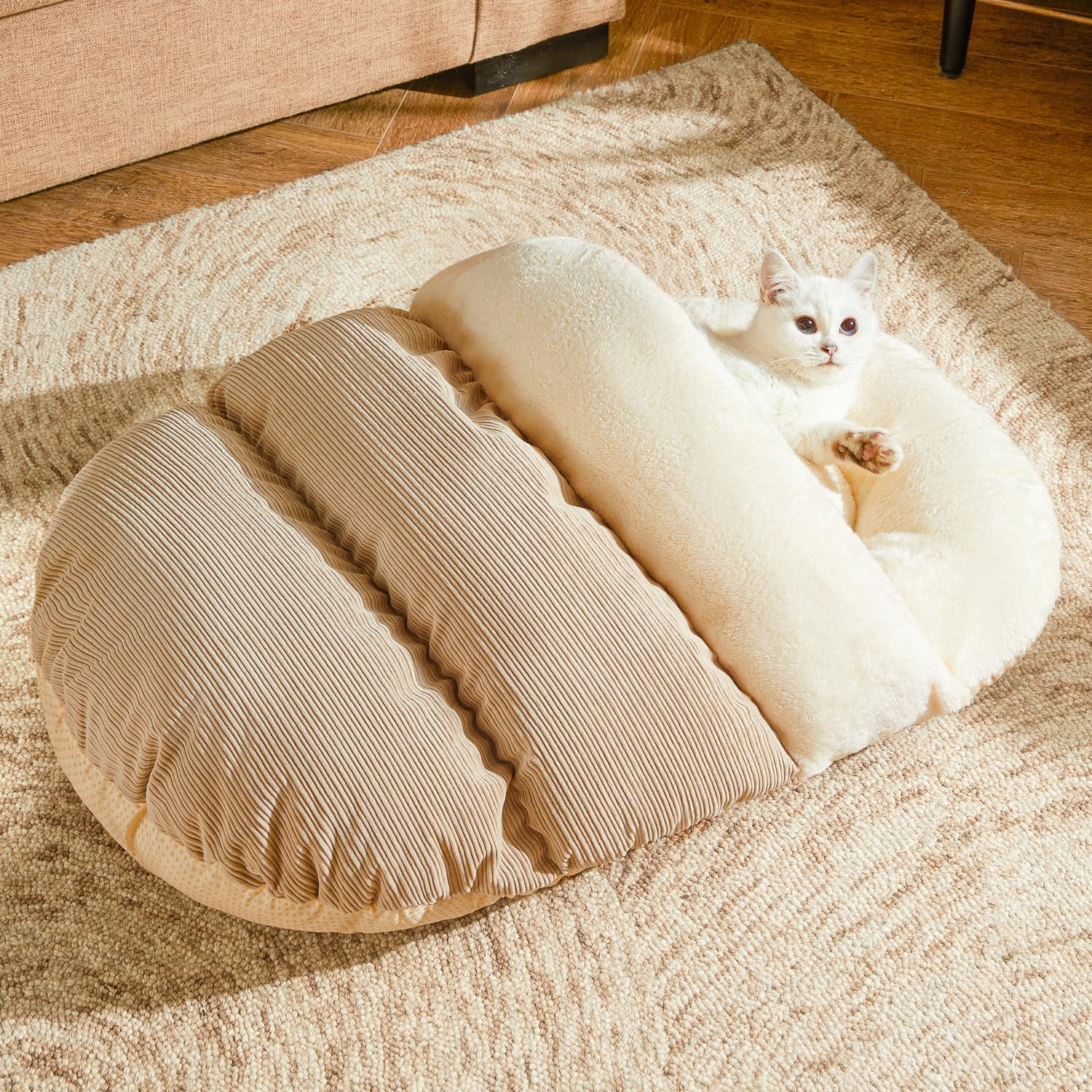 Cat Bed - Pet Slipper Cave Bed for Indoor Cats and Small Dogs, Self ...