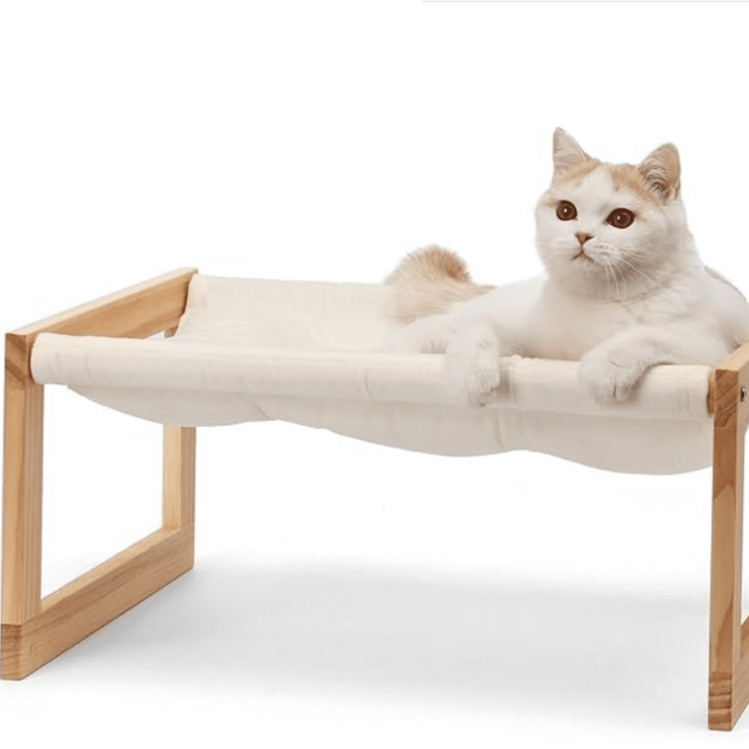 Cat Bed, Plush Velvet Cat Beds for Indoor Cats, Wooden Cat Hammock, 21 ...