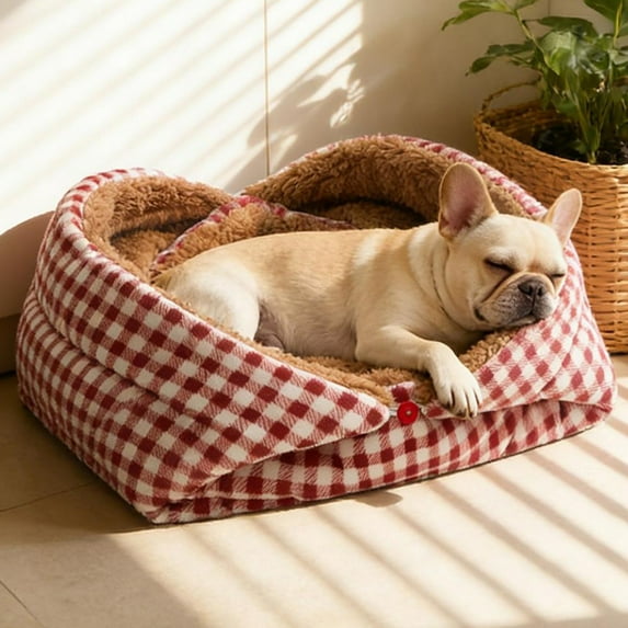 Cat Bed,Small Dog Bed,3 In 1 Lint Pet Bed Blanket Mat Foldable Cozy ...