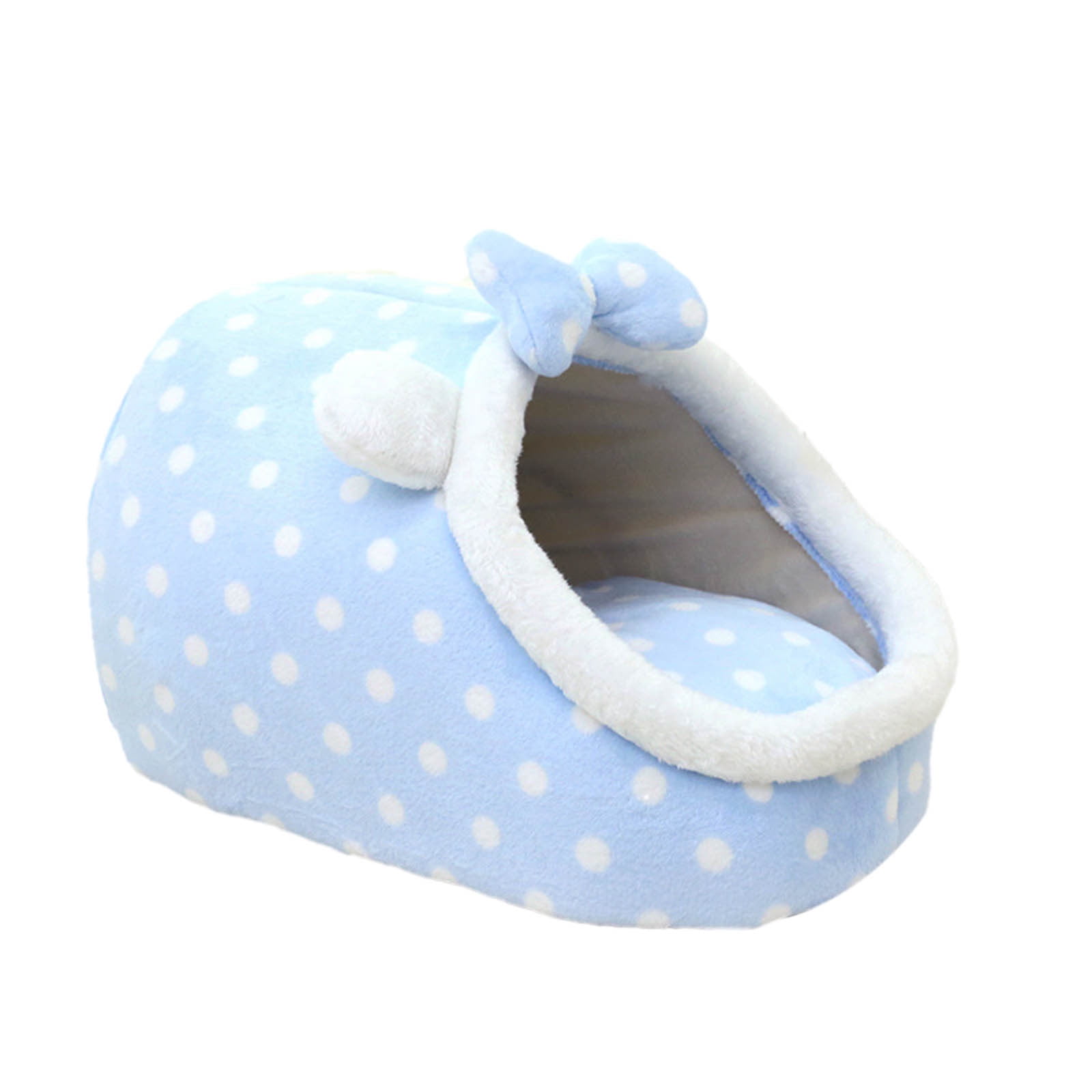 Cat Bed For Indoor Cats Cute Slipper Cat Bed With Bowknot And Polka Dot ...