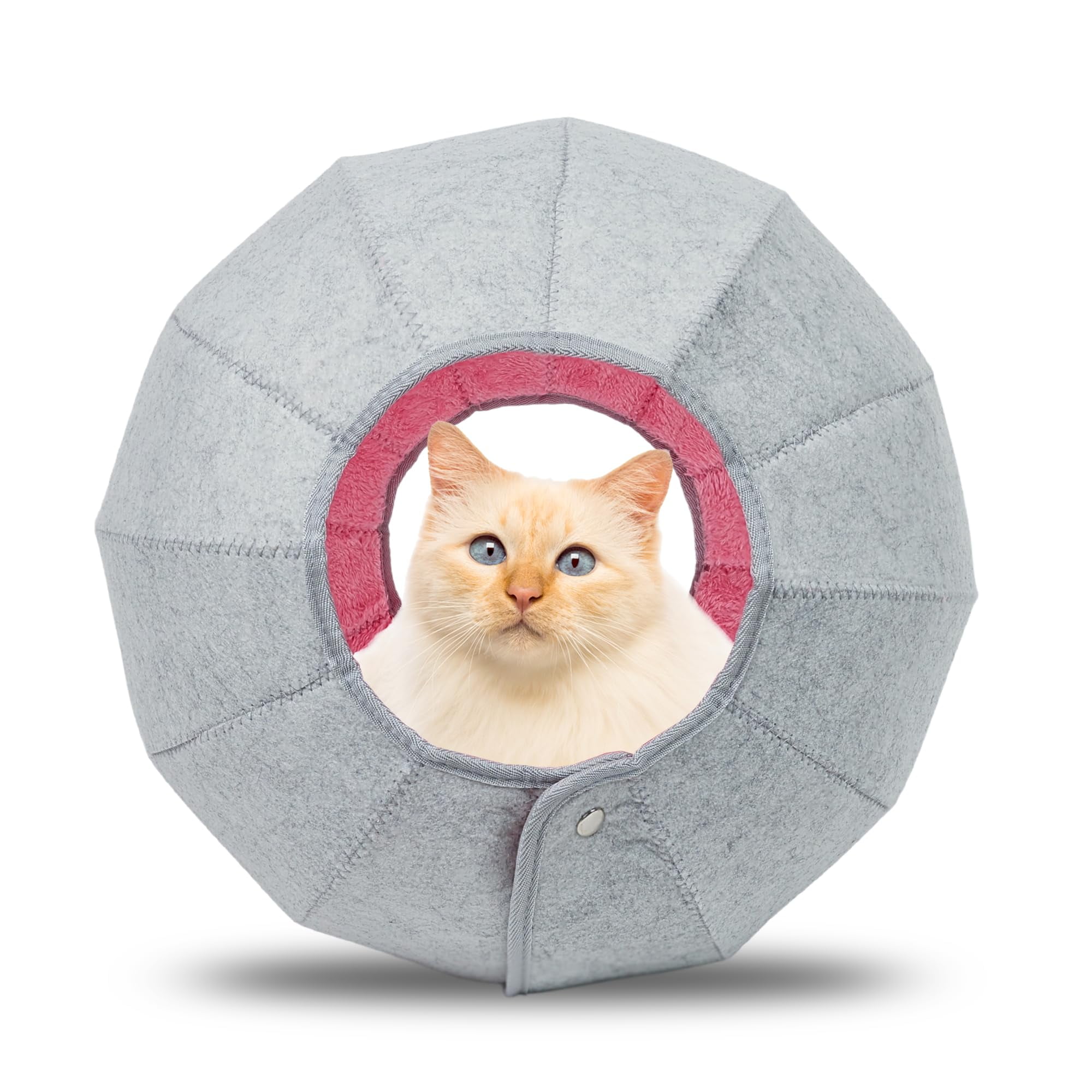 Cat Bed for Indoor Cats, Foldable Cat Hut, Portable Indoor Nest for ...