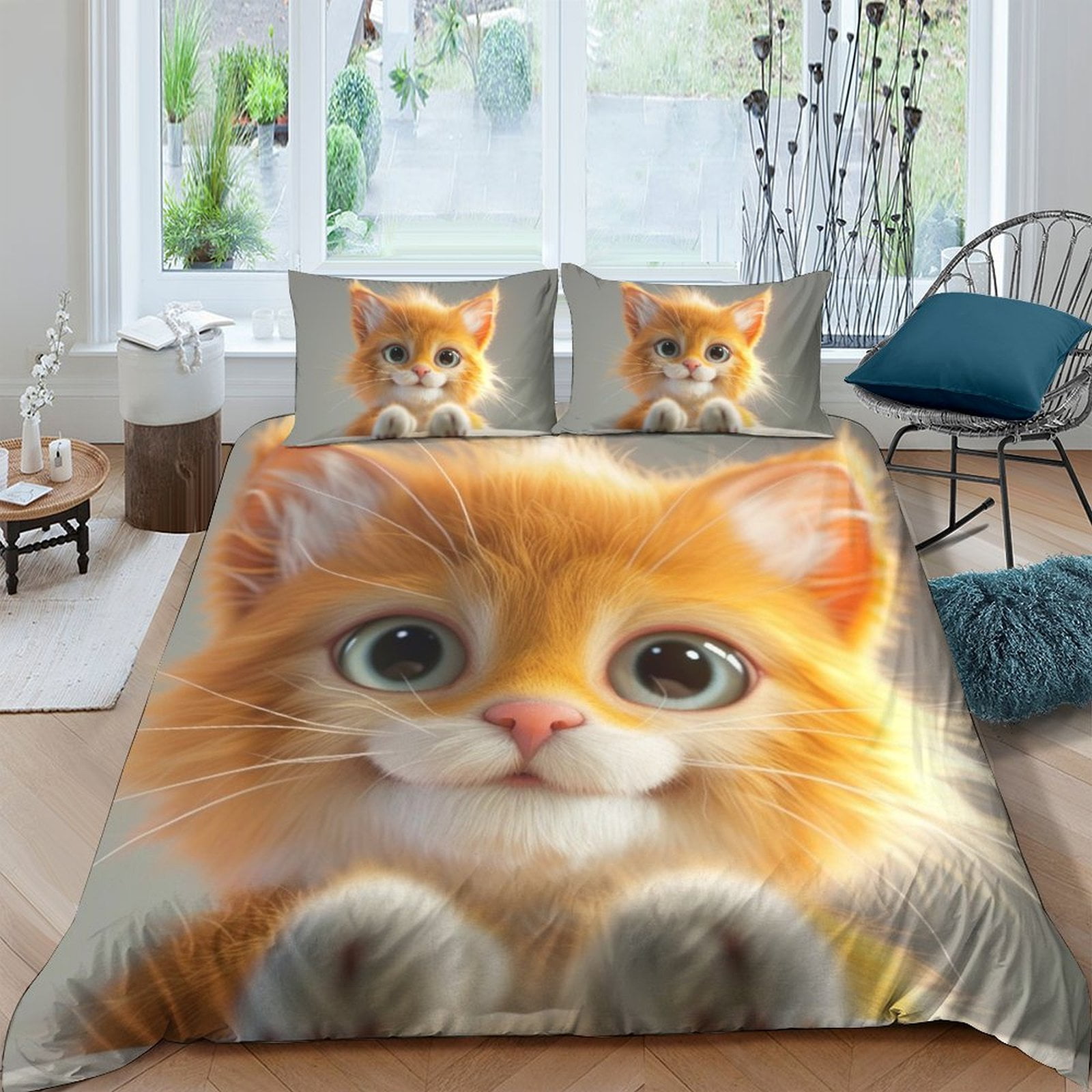 Cat Bedding Set 3D Printed Comforter Covers Quilt Cover Duvet Cover ...