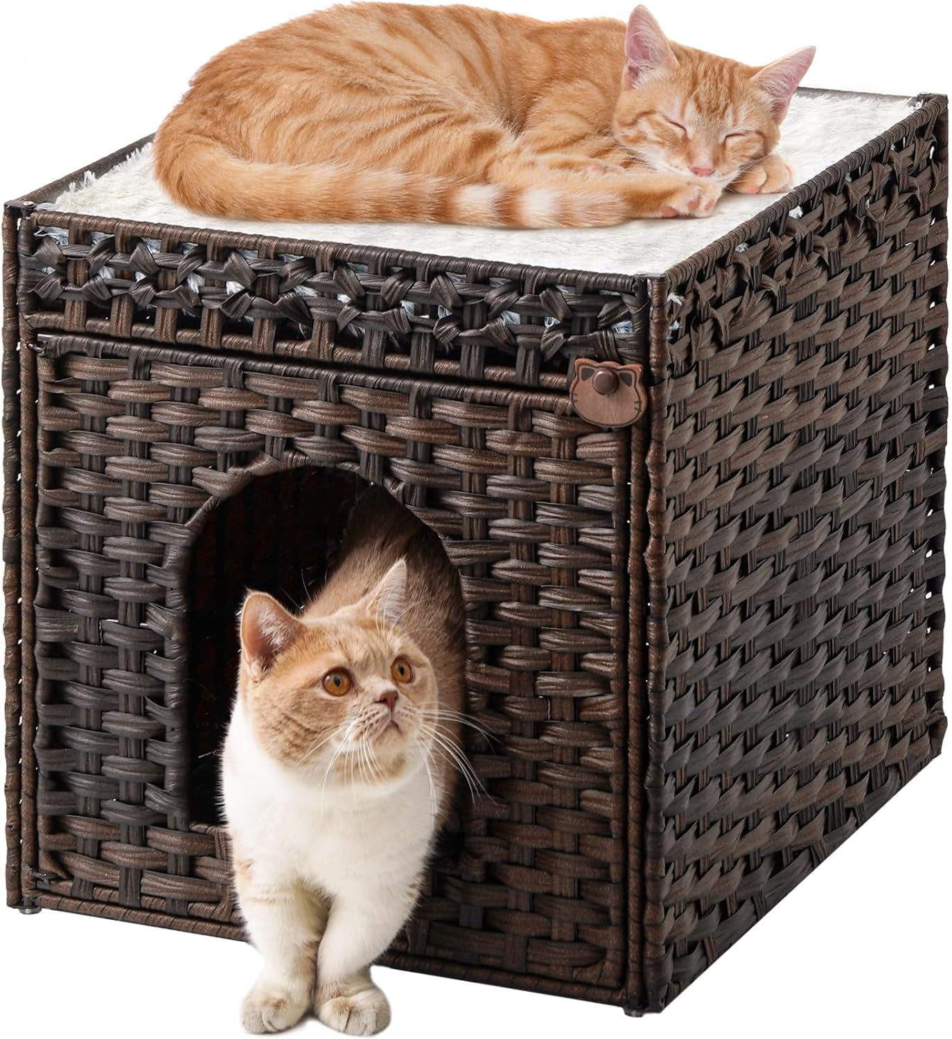 Cat Beds for Indoor Cats Cat Bed Cave, Cat Cave Double Cat Bed ...