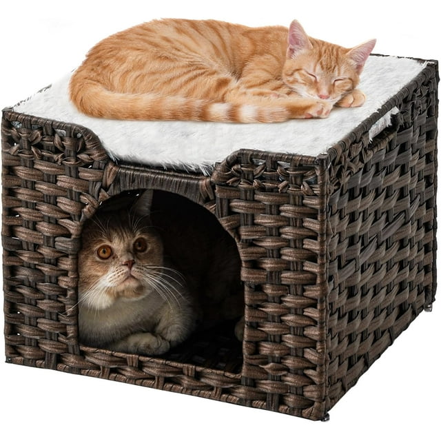 Cat Beds for Indoor Cats, Cat Cave Kitten Bed Cat Bed Cave Cat Hideaway ...
