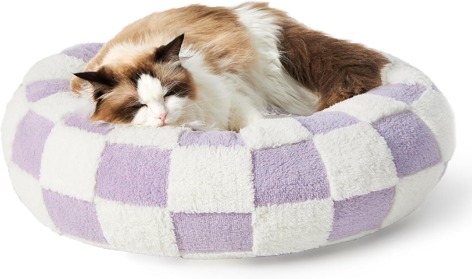 Cat Beds for Indoor Cats - Round Cat Bed Donut Small Dog Bed Calming ...