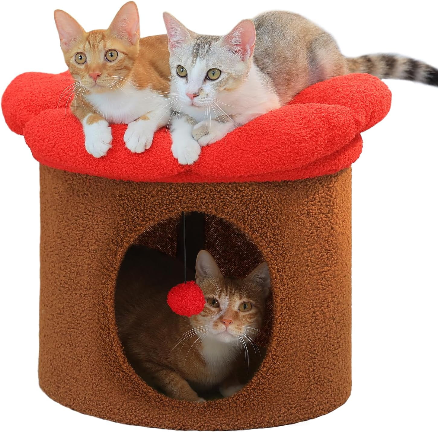 Cat Beds for Indoor Cats, Small Cute Cat Tree House with Removable ...