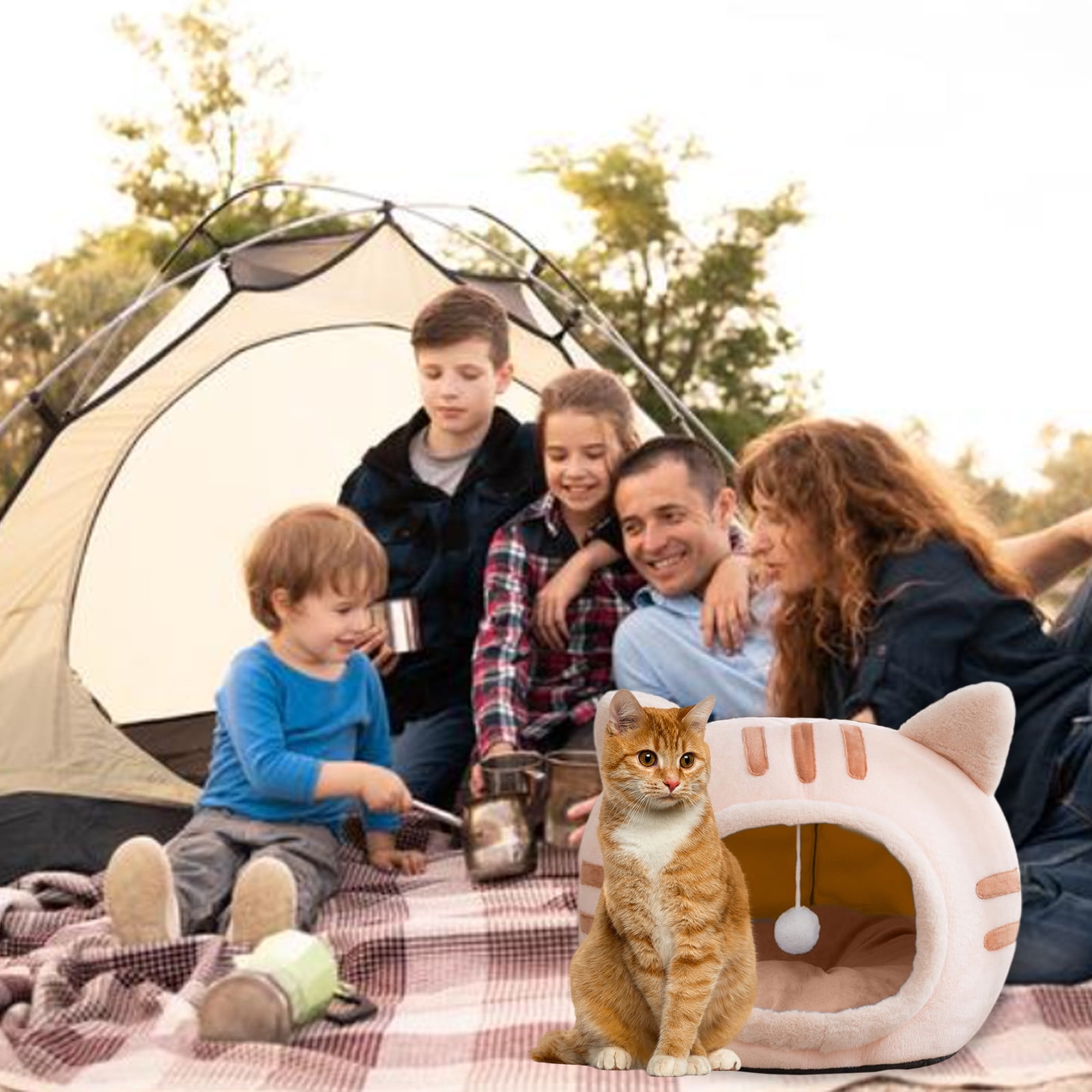 Cat Beds for Indoor Cats,Soft Washable Cat House Furniture for Kitten ...