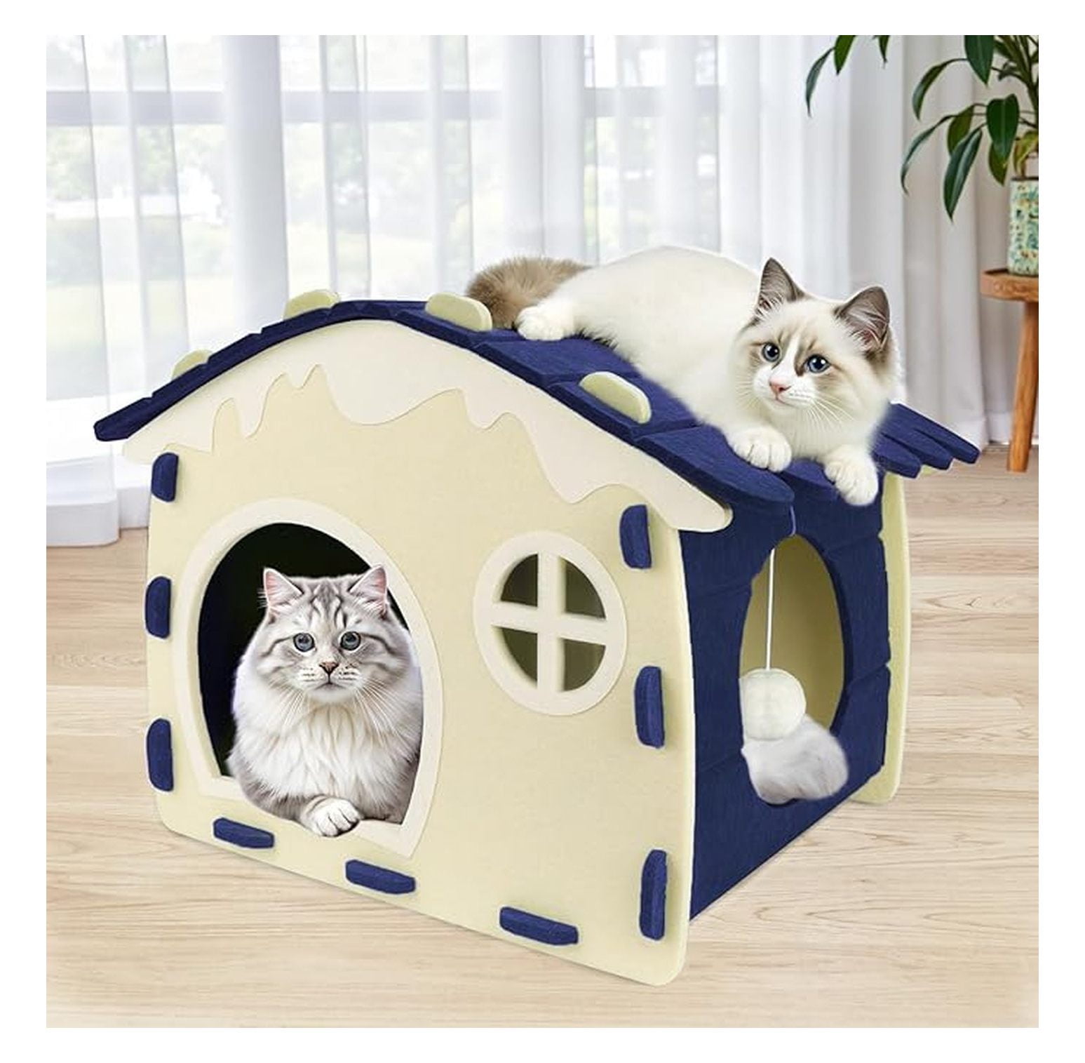 Cat Beds for Indoor Cats, Cat Cave for Multiple Cats Up to 22lbs ...