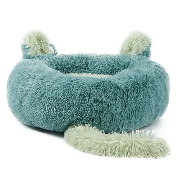 Cat Beds for Indoor Cats Washable, Orthopedic Soft Fluffy Round Calming ...