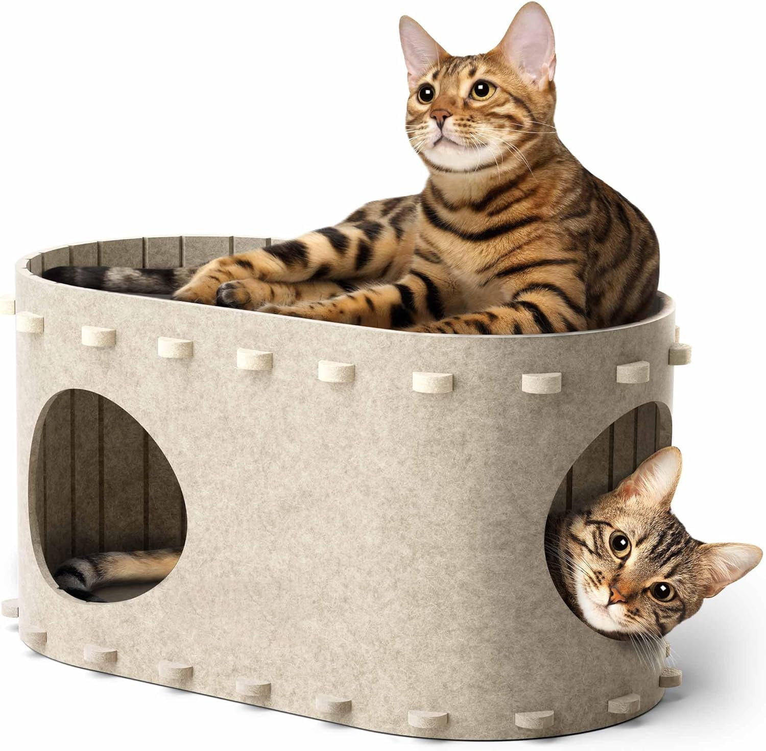 Cat Beds for Indoor Pet Cats House Cave Scratching Post and Tunnel ...