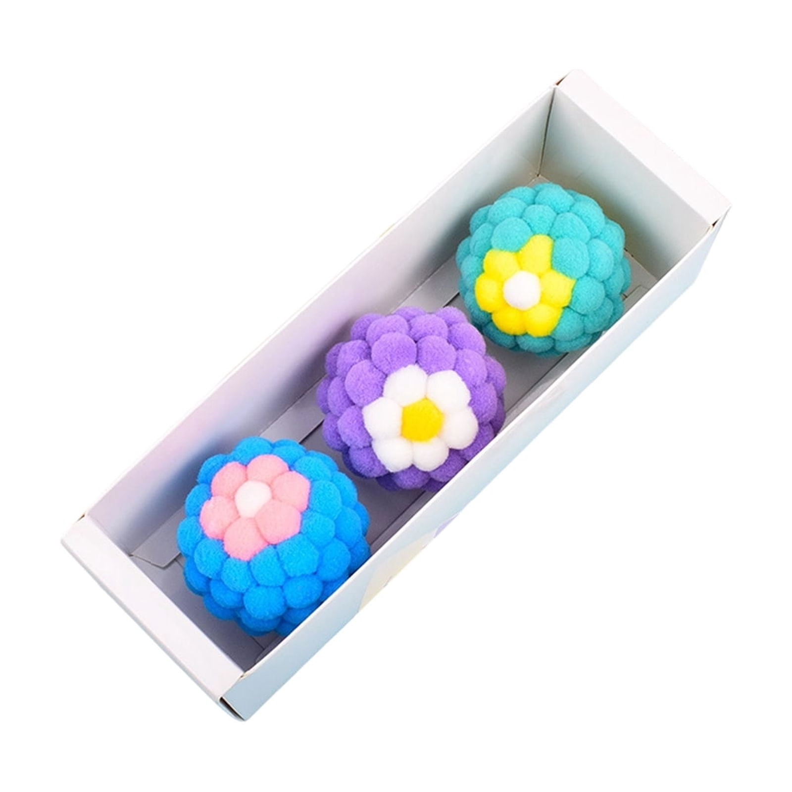 Cat Bell Ball Toys, Plush Rattle Balls for Indoor Cats, Interactive ...