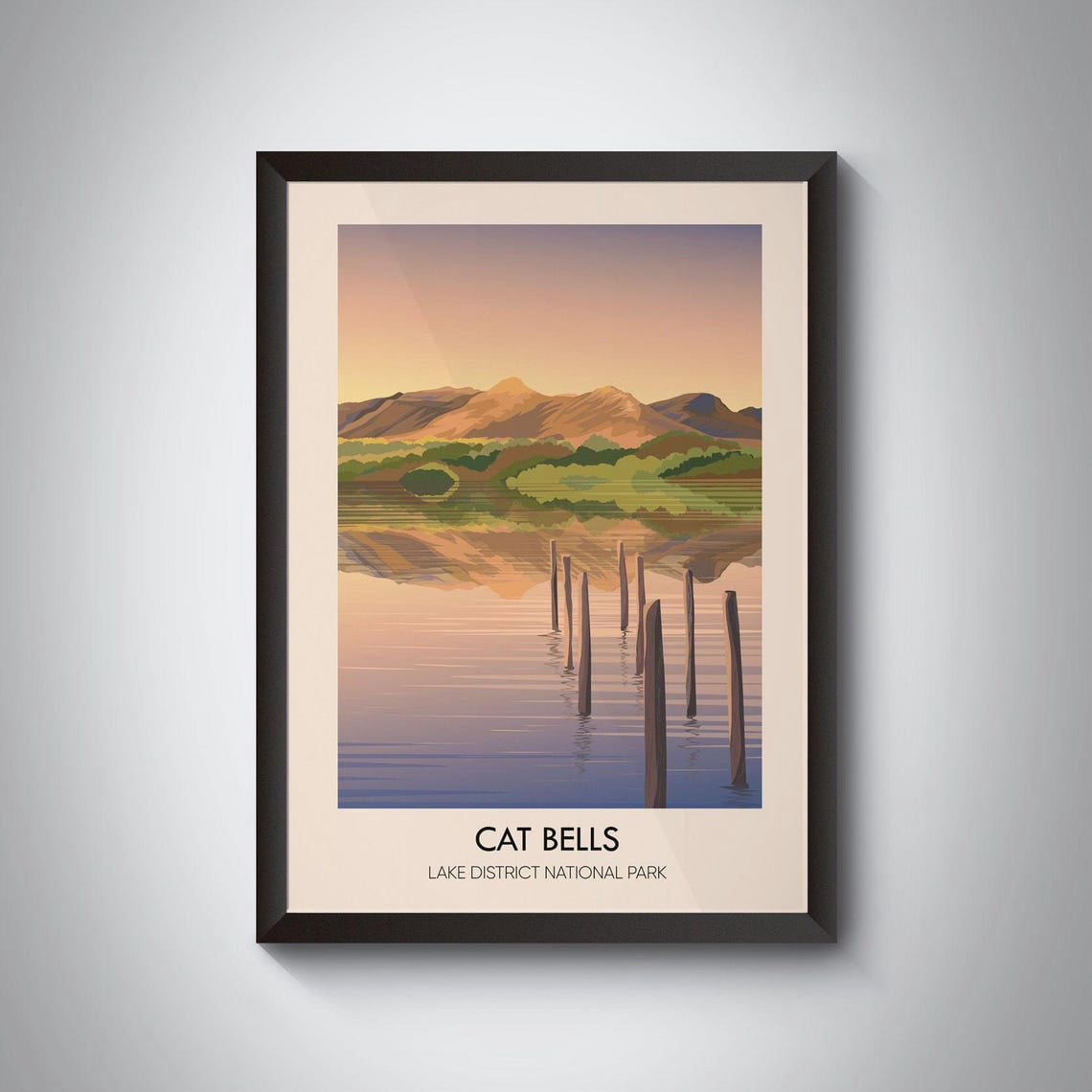Cat Bells Lake District National Park Cumbria Hiking Art Unframed Paper ...