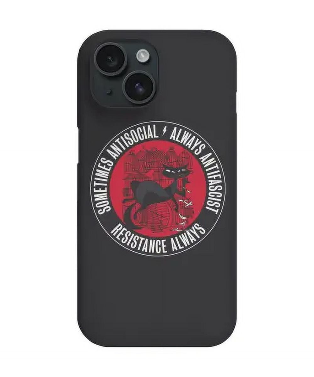 Cat Bird Seat Black Funny Idiom Pun Phone Case for iPhone 16 15 14 13 ...