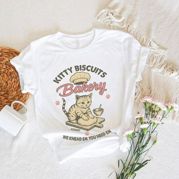 Cat Biscuit Comfort Colors Shirt, Cute Kitty Biscuits Bakery Shirt, Funny Baking Gifts for Her ...