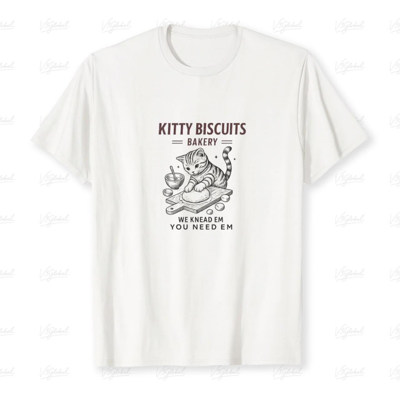 Cat Biscuit Maker For Feline Lovers And Bakers Cute Graphic Unisex T ...