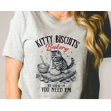 Cat Biscuit Shirt, Cute Kitty Biscuits Bakery Retro Tee, Baking Her, Cat Lover Baker Tshirt ...