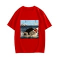 Cat Biting Shark Cotton casual T-shirt - Walmart.com