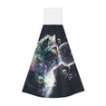 Cat Blow Bubbles Hanging Coral Fleece Hand Towel 1 PC , Super Absorbent ...