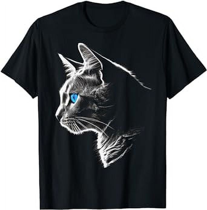 Cat Blue Eyes - Pet Animal Art Cat T-Shirt - Walmart.com