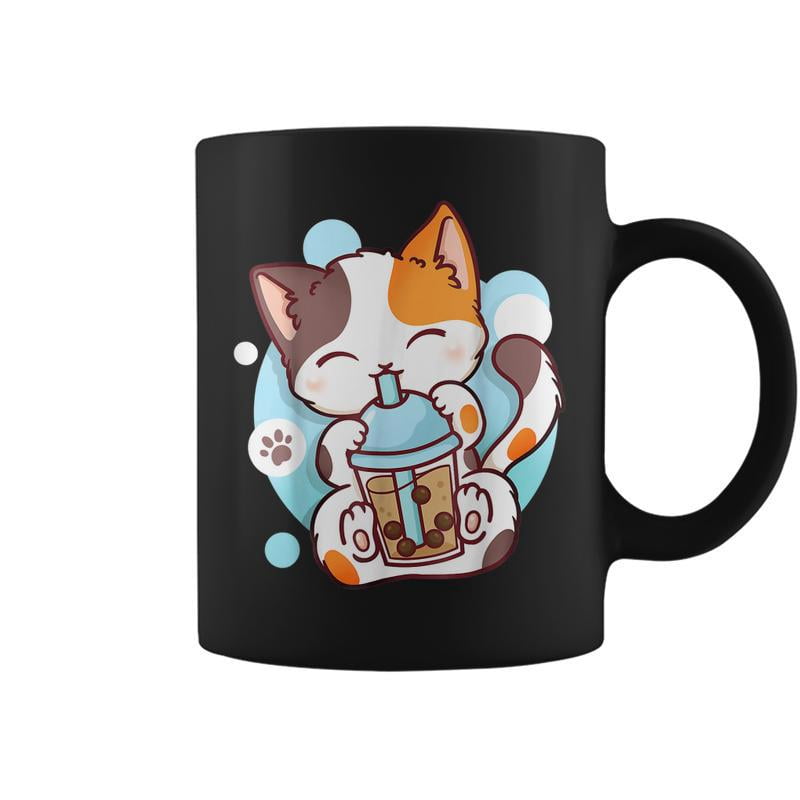 Cat Boba Tea Bubble Tea Anime Kawaii Neko V6 Coffee Mug - Walmart.com