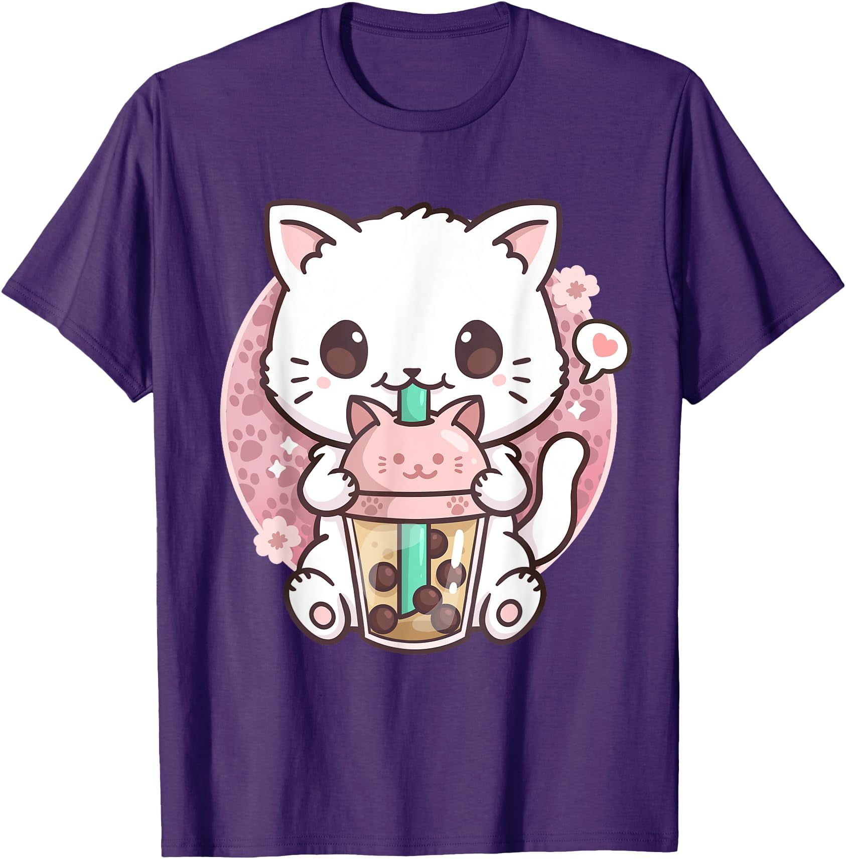 Cat Boba Tea Bubble Tea Kawaii Anime Kitten Neko Unisex T-Shirt for Men ...