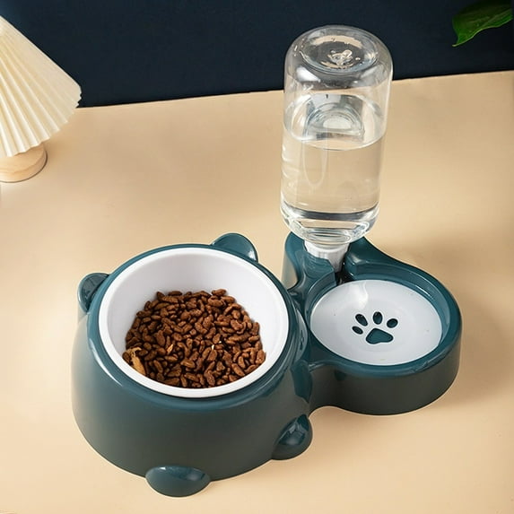 Cat Bowl 2-in-1 Drinking Water Dog Food Pot Water Bowl Rice Pot Pet ...