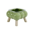 Cat Bowl Green Glass Raised Cat Bowl Elevated Pet Feeder for Cats and ...