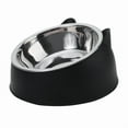 Cat Bowl Lovely Creative Inclined Kitten Puppy Food Feeding Bowls ...