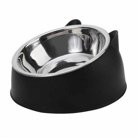 Cat Bowl Lovely Creative Inclined Kitten Puppy Food Feeding Bowls ...