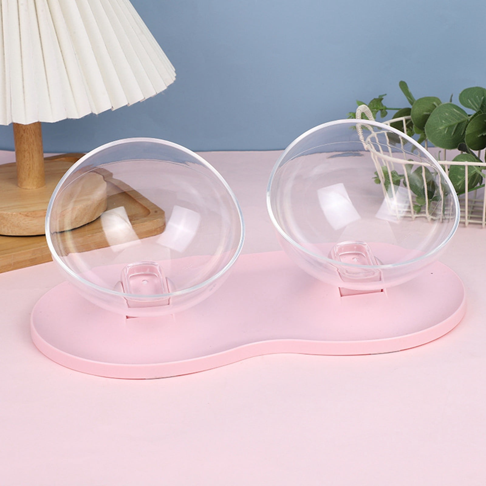 Cat Bowl Set with Water Dispenser - Eggshell Design, Spill-Proof ...